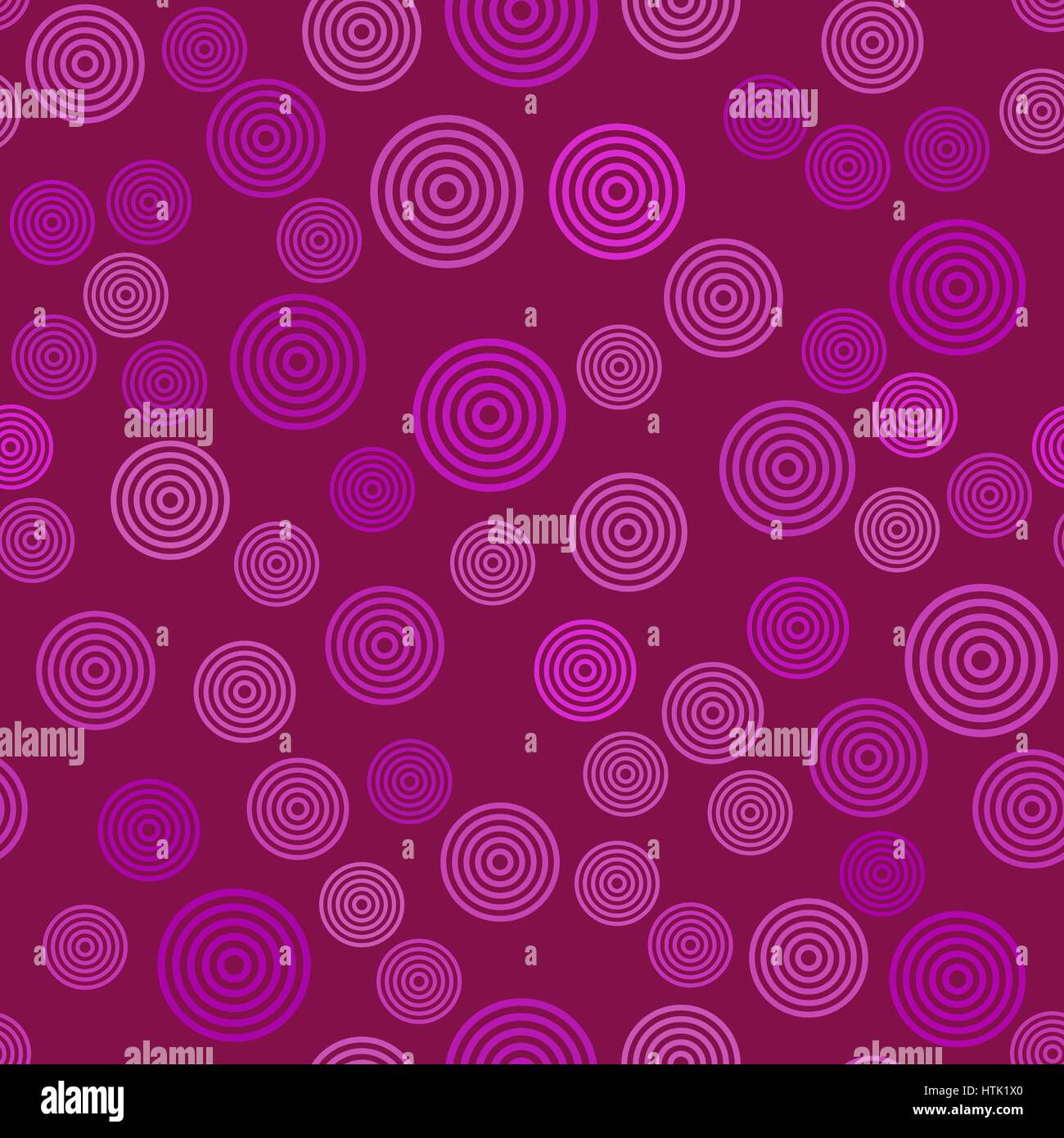 vector seamless pattern - concentric chaotic magenta circles Stock ...