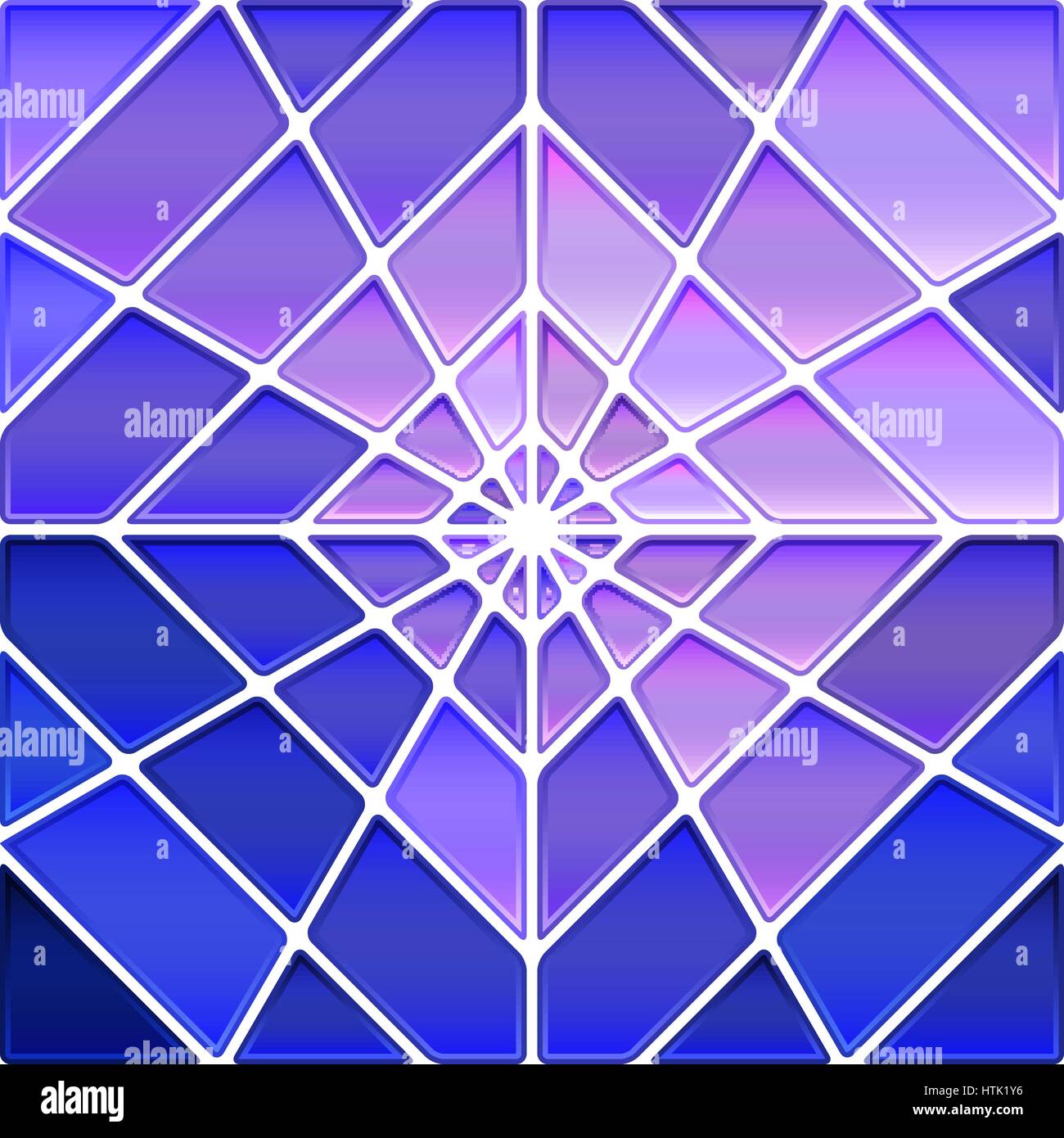 abstract vector stained-glass mosaic background - blue and violet ...