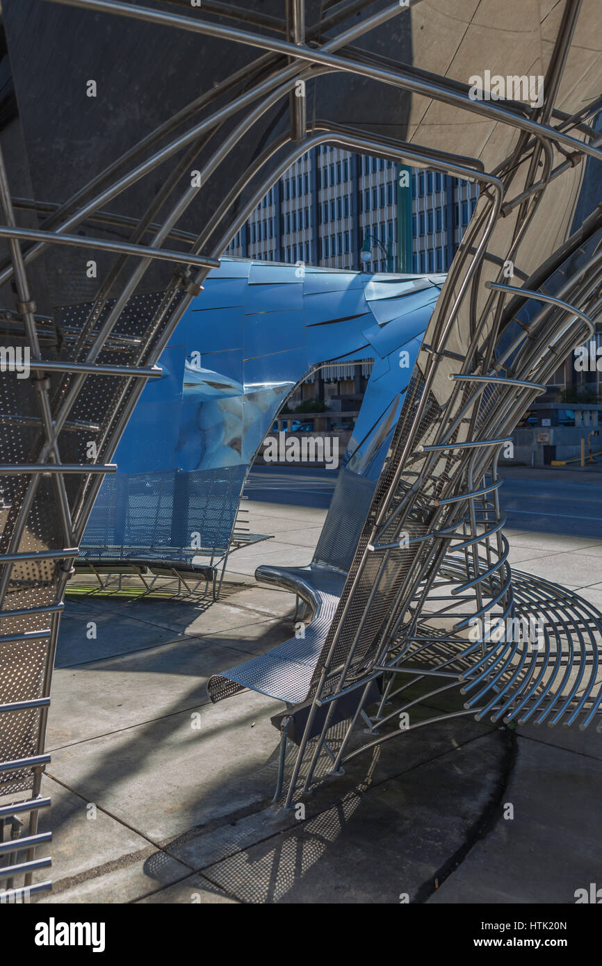 The public sculpture was designed by Vito Acconci, a world renowned ...