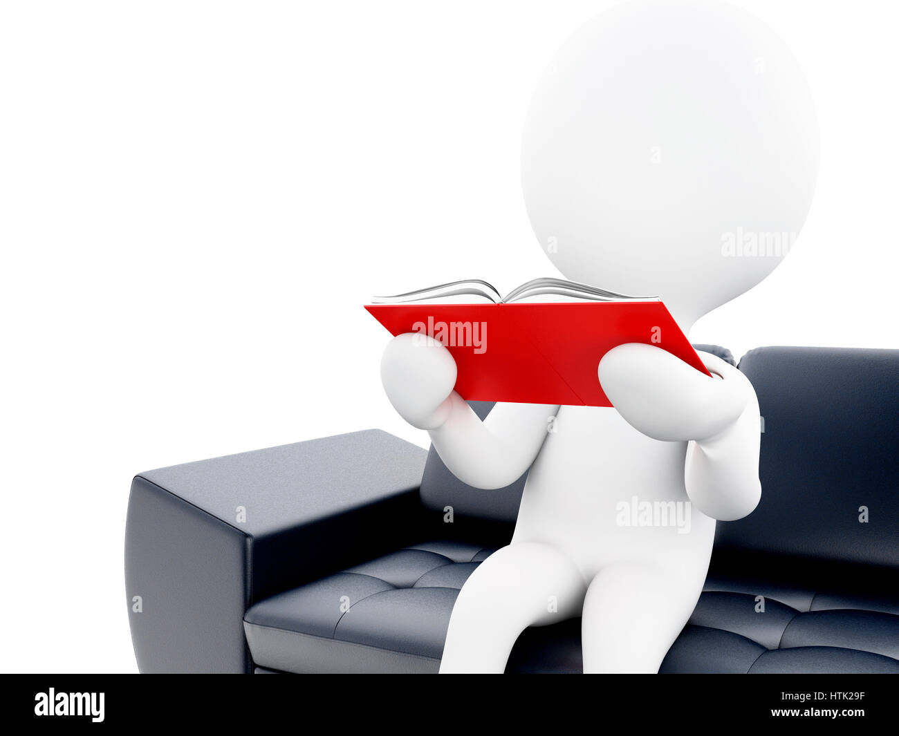 3d man sitting reading book hi-res stock photography and images - Alamy