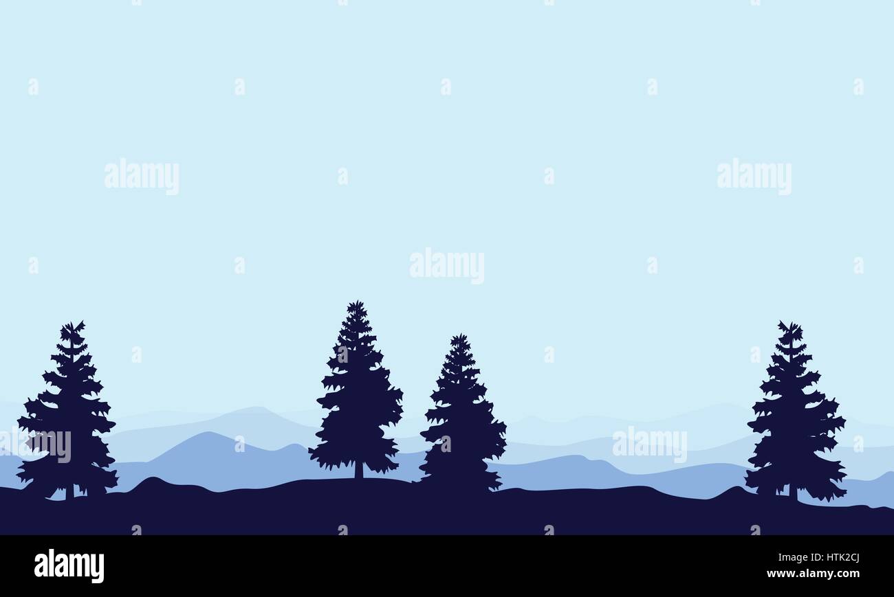 Tree on the bay hill Stock Vector Images - Alamy