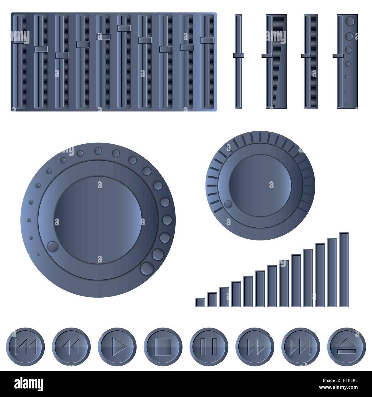 Volume level slider Stock Vector Images - Alamy