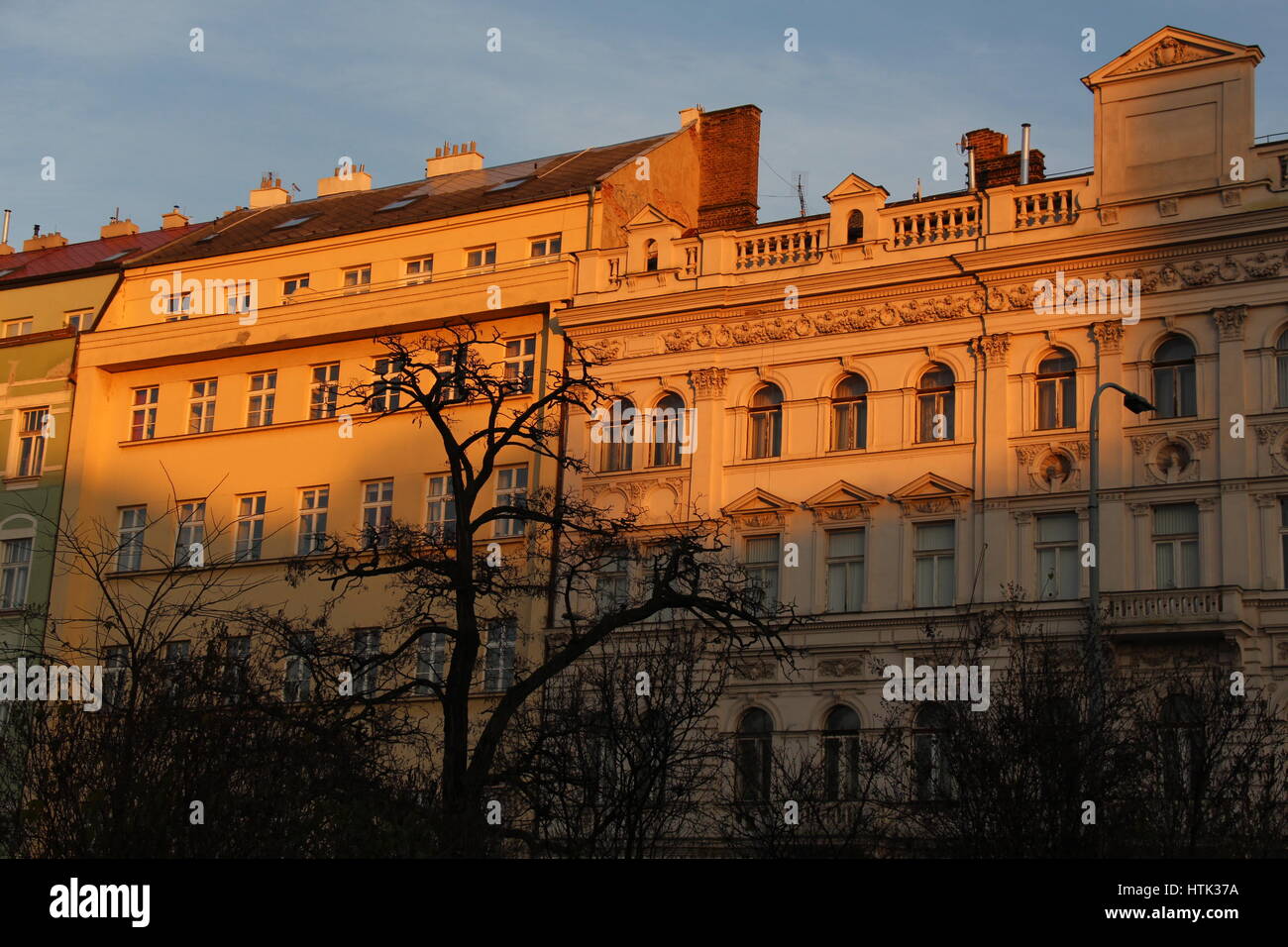 Architecture seen close to the heart of Prague, Czech Repbulic Stock ...