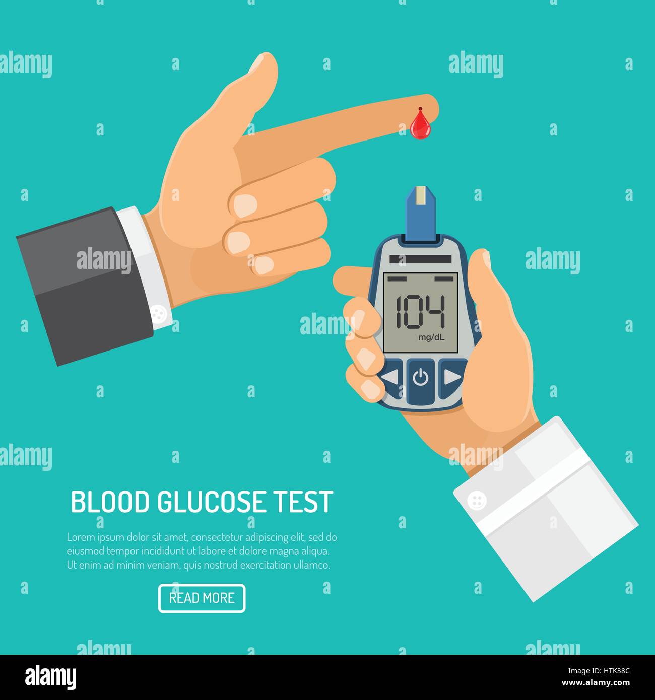 blood glucose meter in hand Stock Vector Image & Art - Alamy