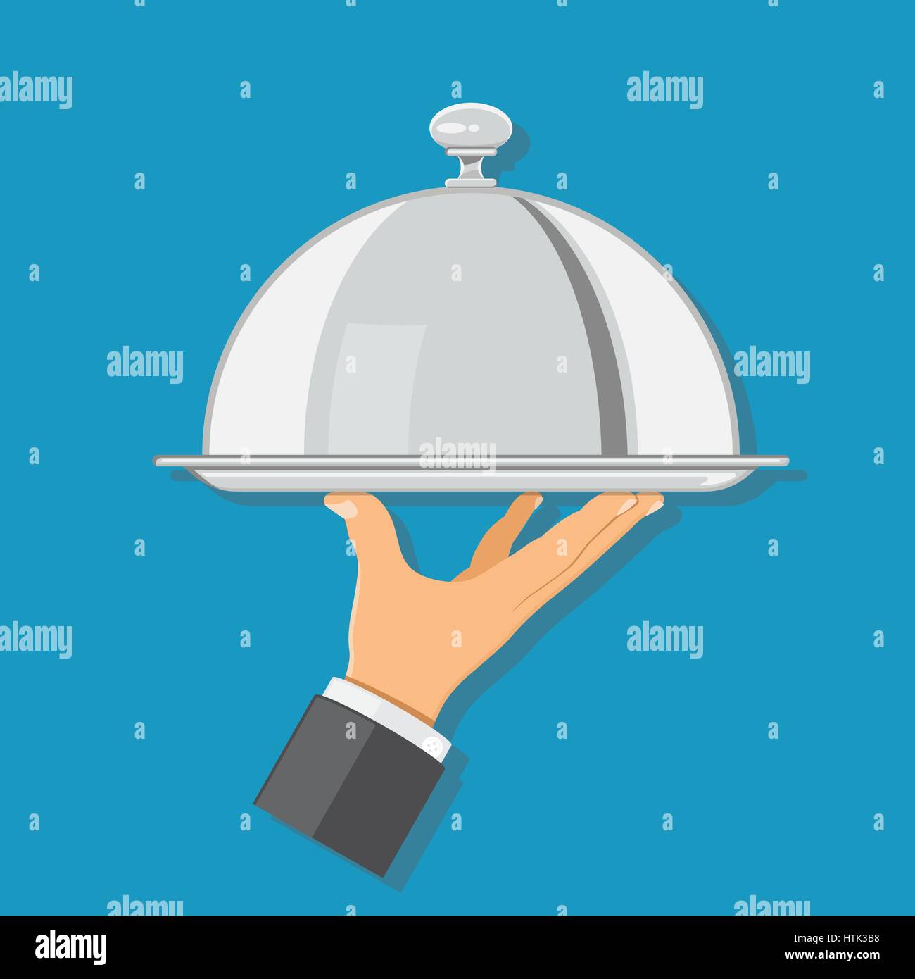 Waiter hand tray on Stock Vector Images - Alamy
