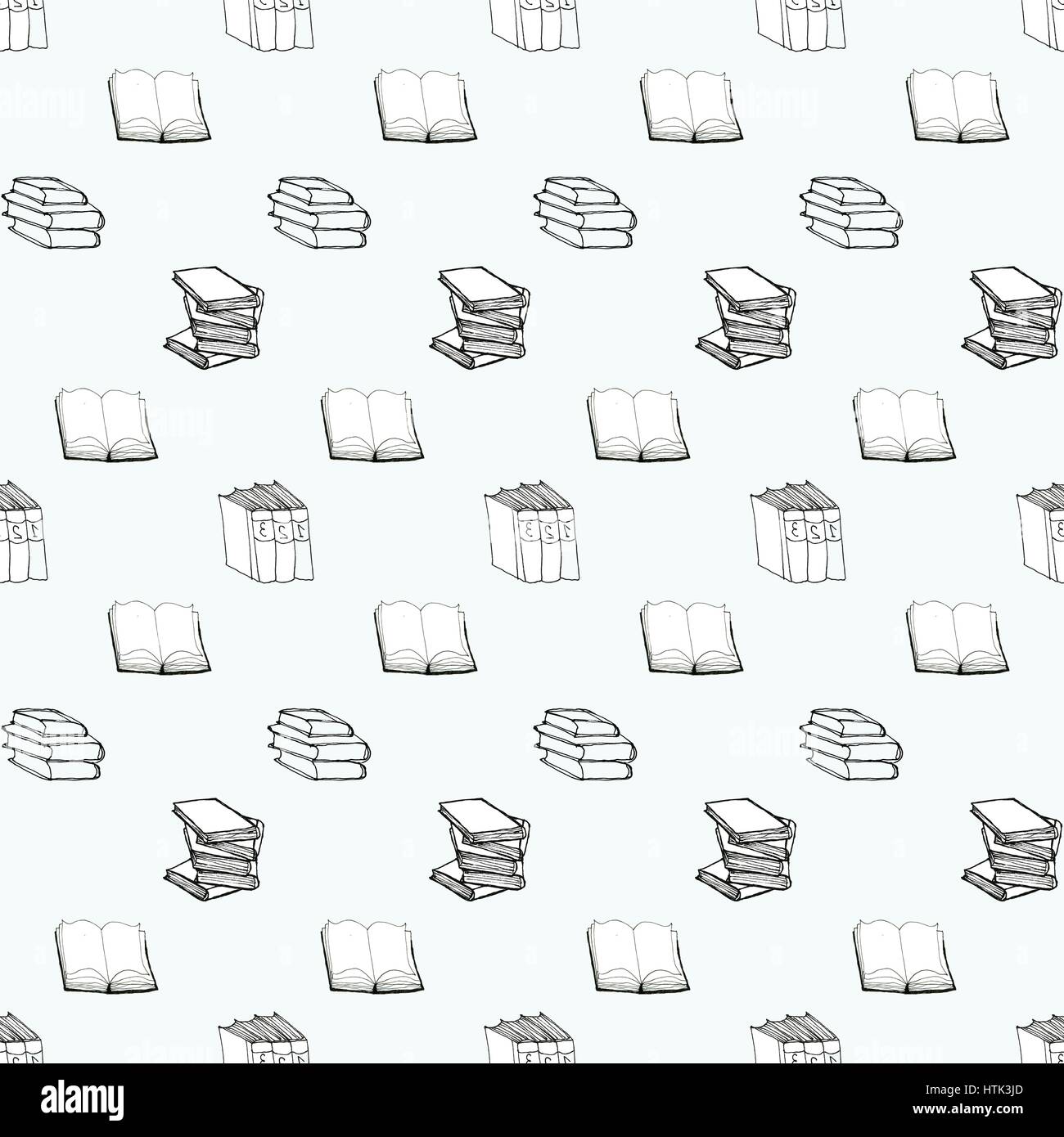 Seamless pattern with books Stock Vector Image & Art - Alamy