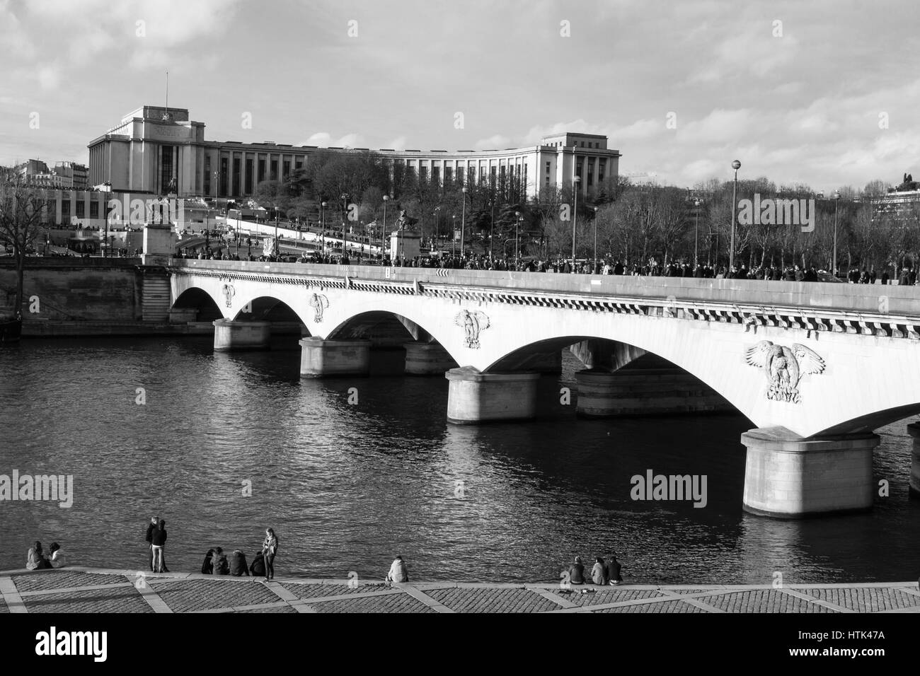 Pont d'Iéna (Jena Bridge) and the Seine river in Paris. France Stock ...