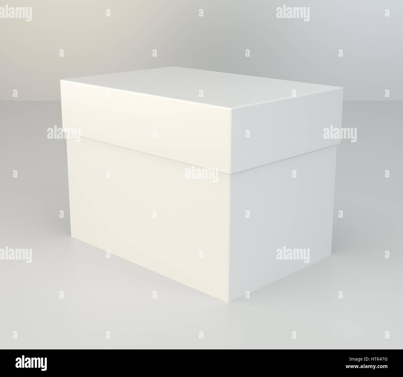 White package box on gray background. 3d rendering Stock Photo - Alamy