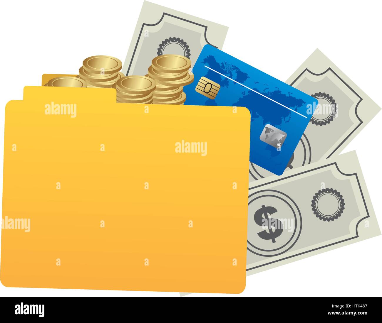 yellow file with money icon Stock Vector Image & Art - Alamy