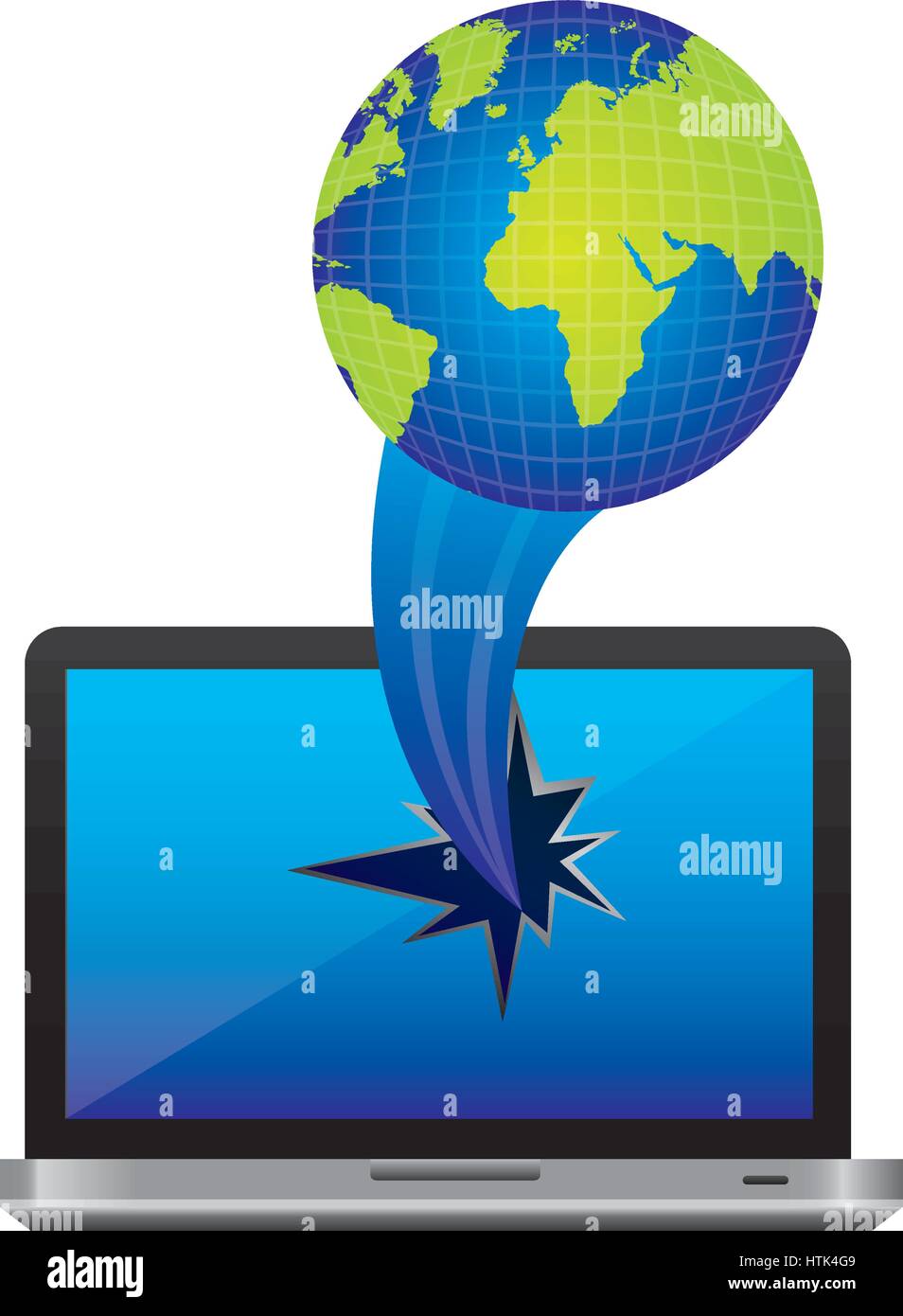 computer earth planet with hole icon Stock Vector Image & Art - Alamy