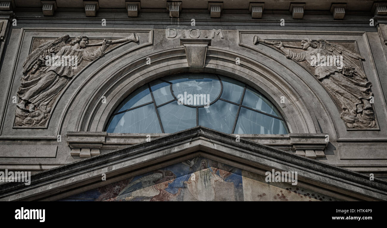 in italy antique historical medieval decoration wall and window Stock ...