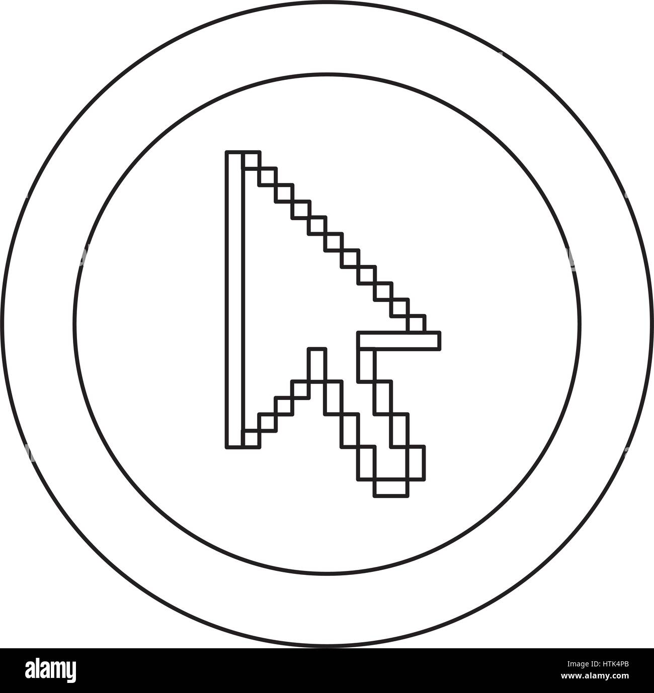 figure symbol pixel cursor icon Stock Vector Image & Art - Alamy