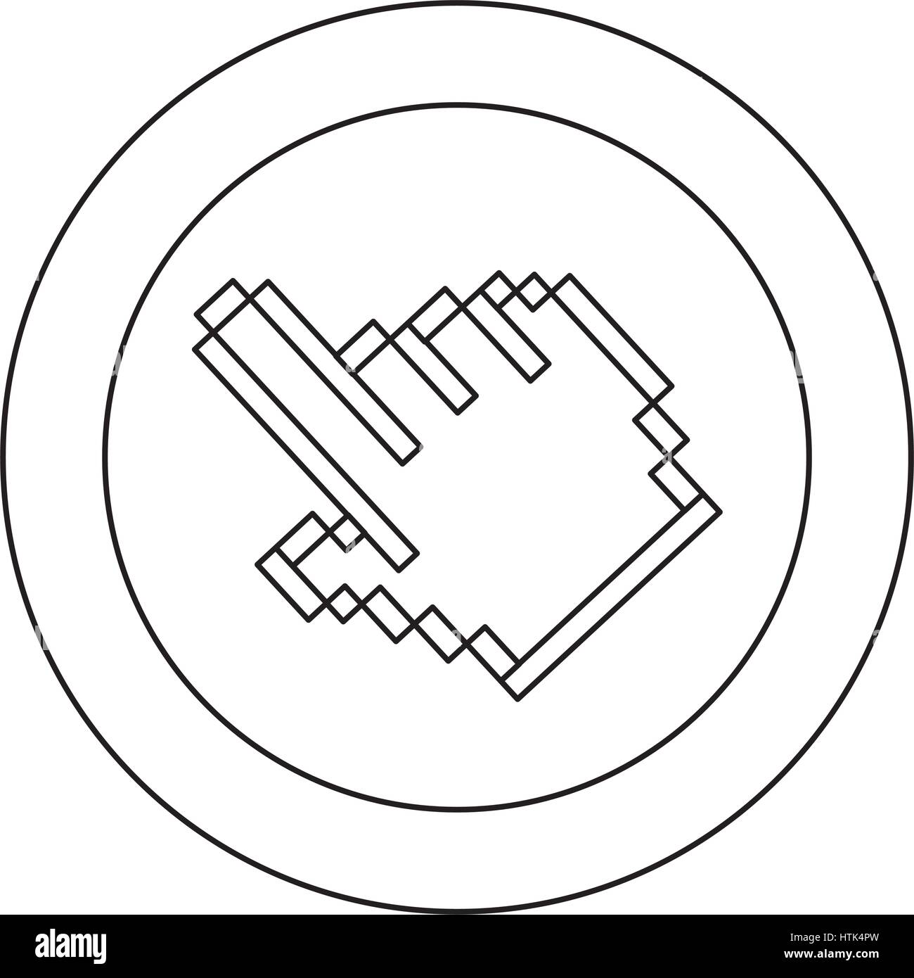 3d hand shape mouse cursor Stock Vector Images - Alamy