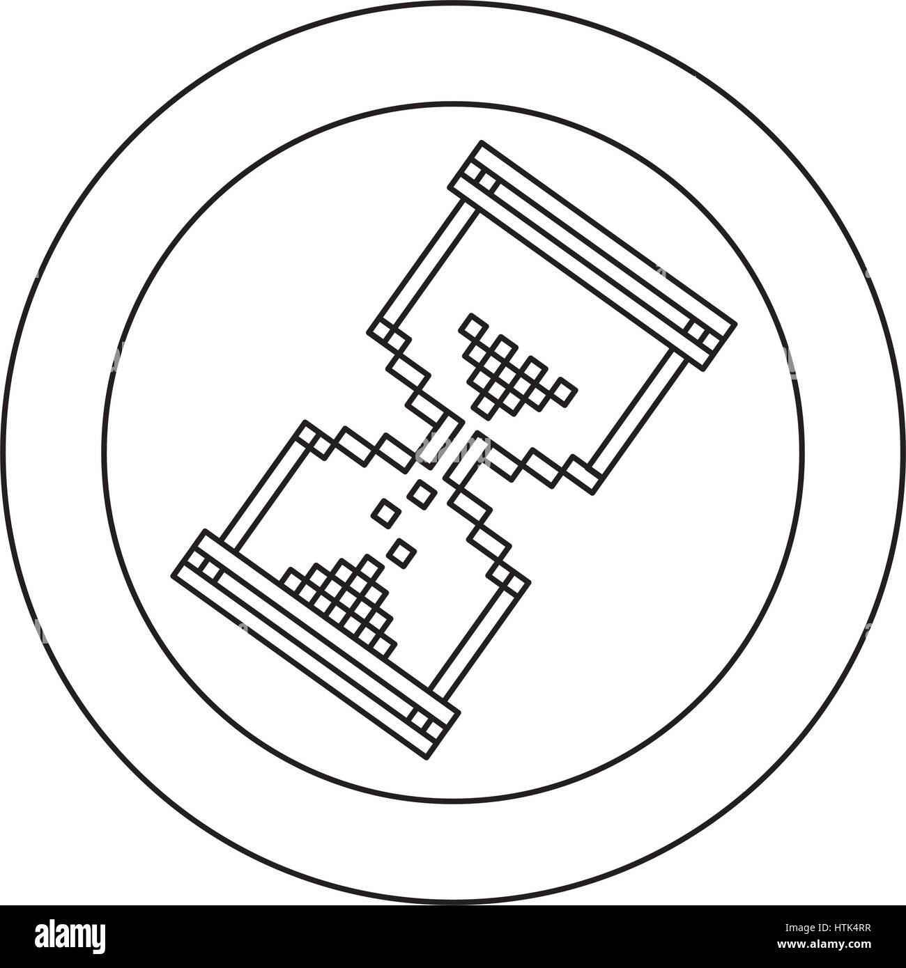 Figure blue symbol pixel Stock Vector Images - Alamy