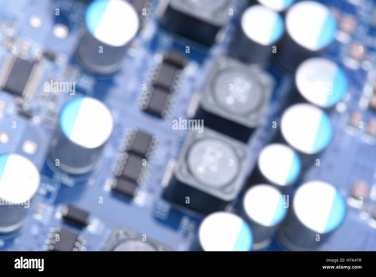 Closeup On Electronic Board with Blur Focus Stock Photo - Alamy