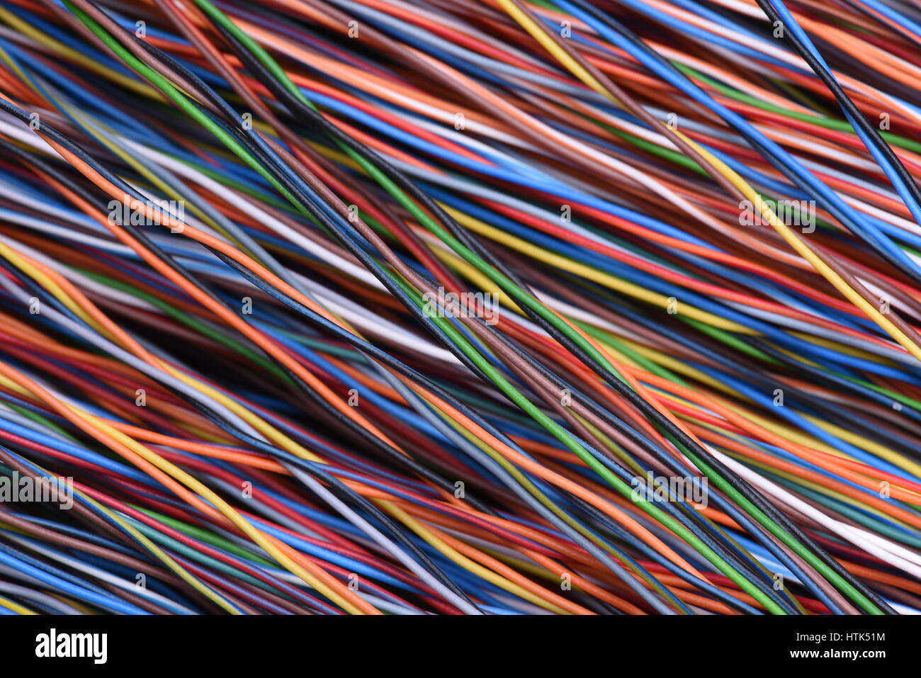 Electrical Colorful Cables and Wires Stock Photo - Alamy