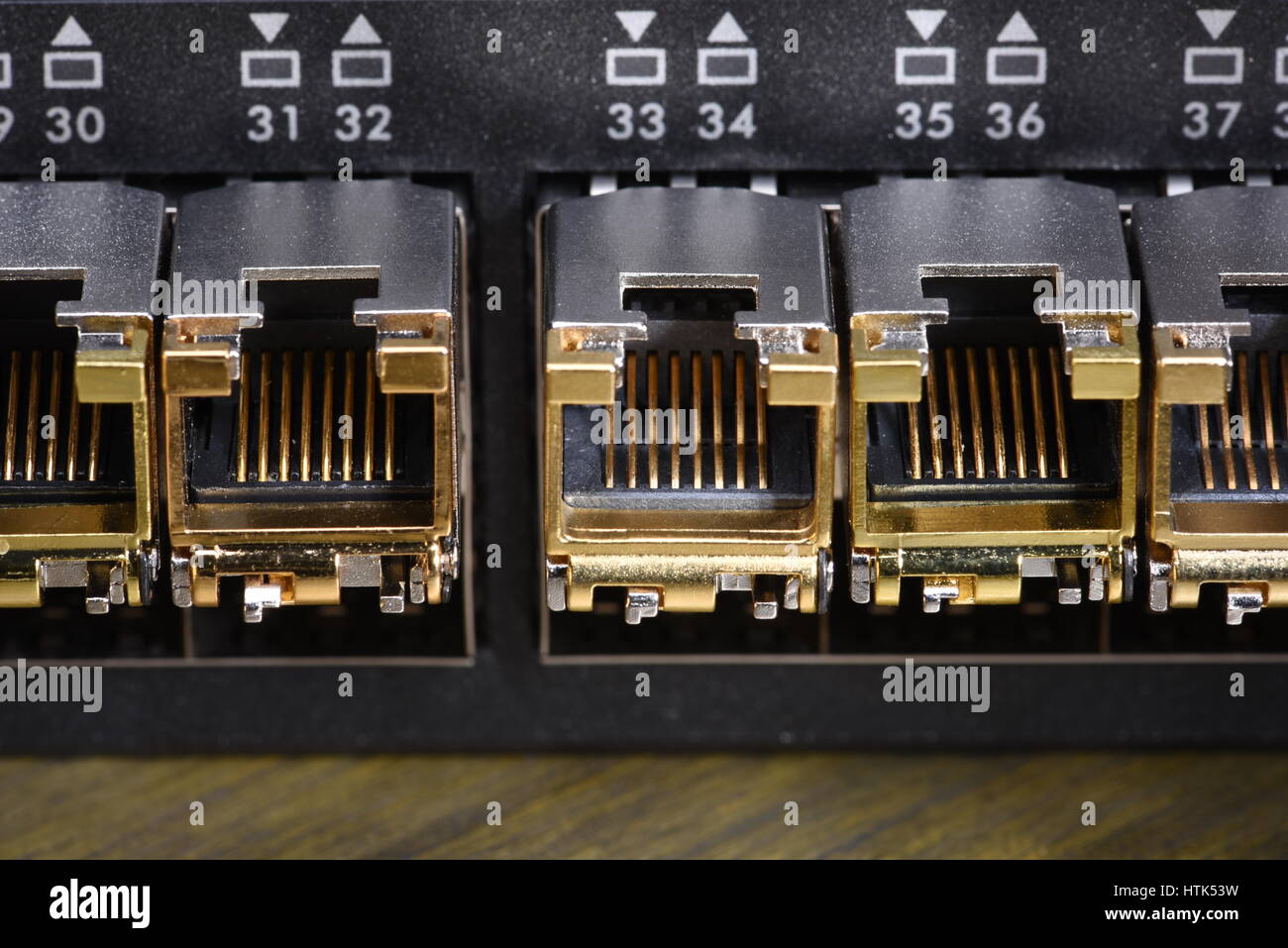 Technology IT, Switch with Ethernet Port Close up Stock Photo - Alamy