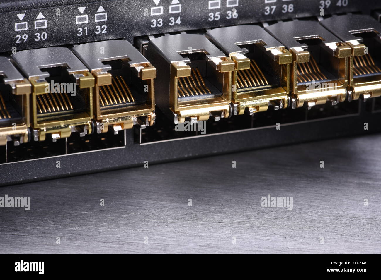 Technology IT, Switch with Ethernet Port Close up Stock Photo - Alamy
