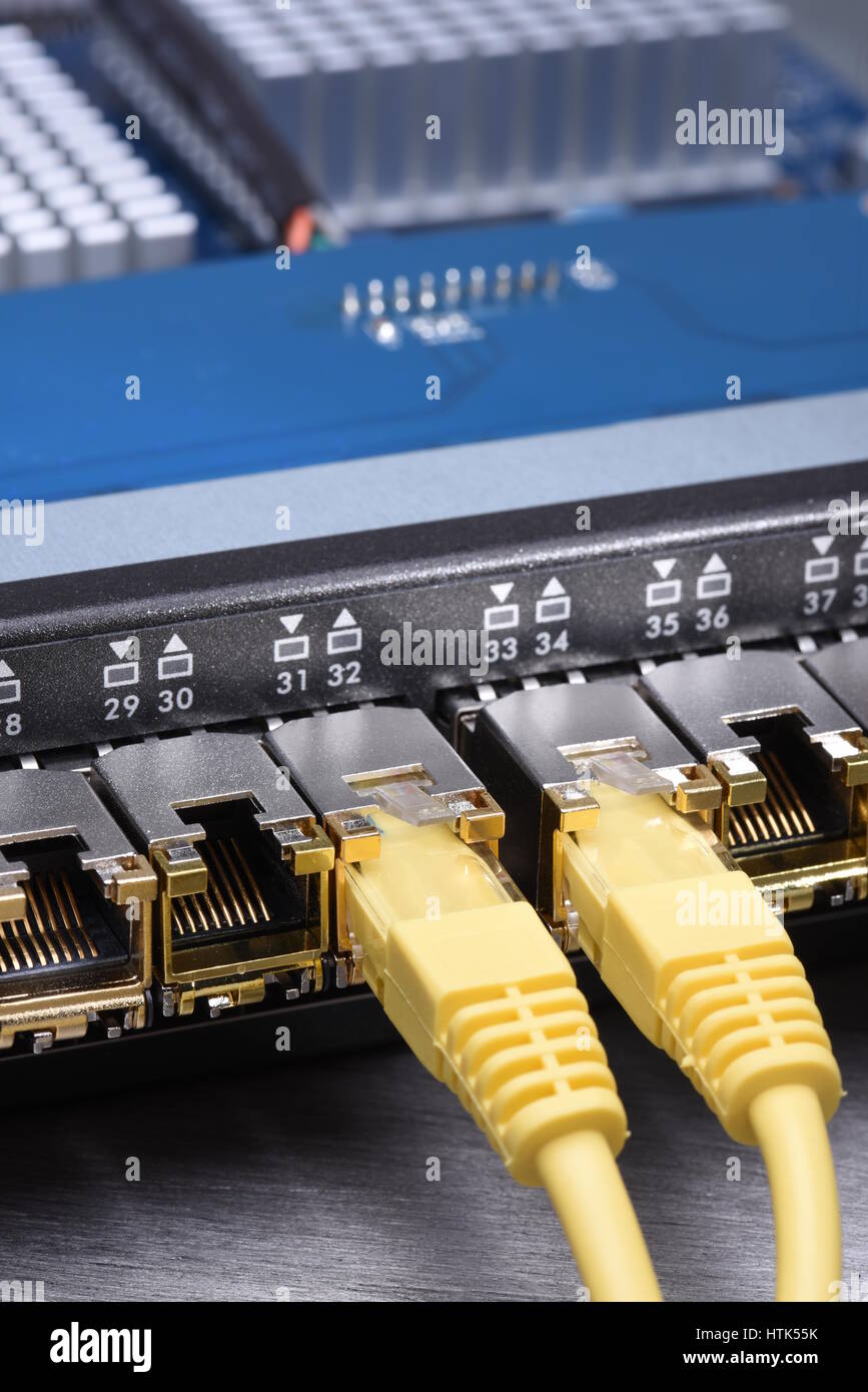 IT Technology Equipment, Component of Internet Network Closeup Stock ...