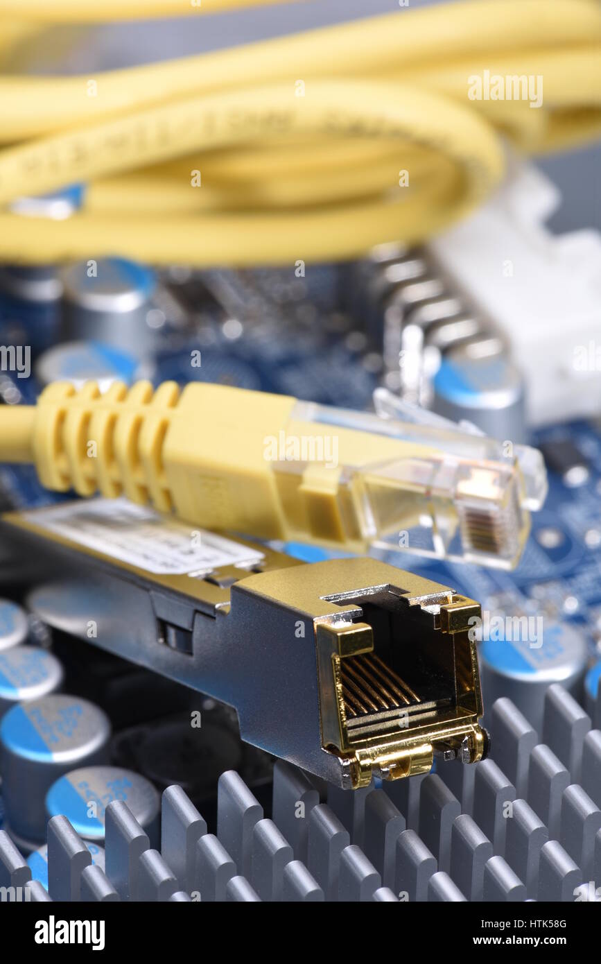 IT Technology Equipment, Component of Internet Network Closeup Stock ...