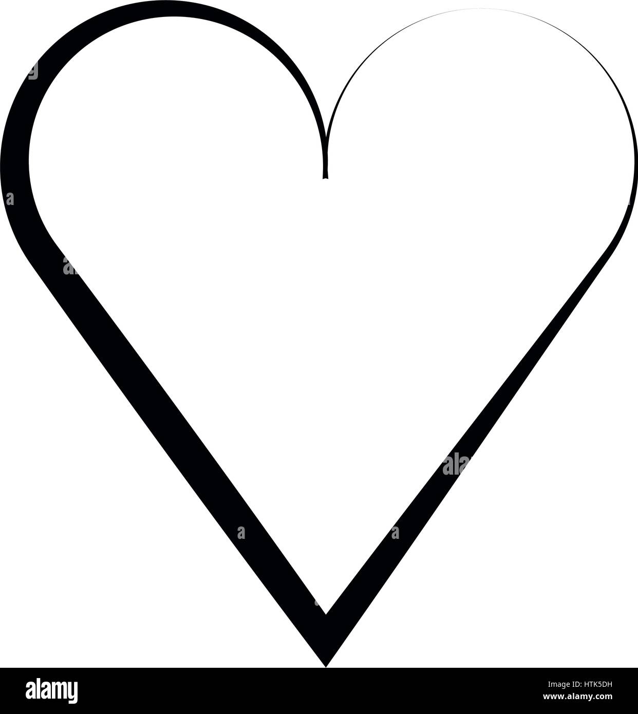 heart icon illustrated on white background in vector Stock Vector Image ...