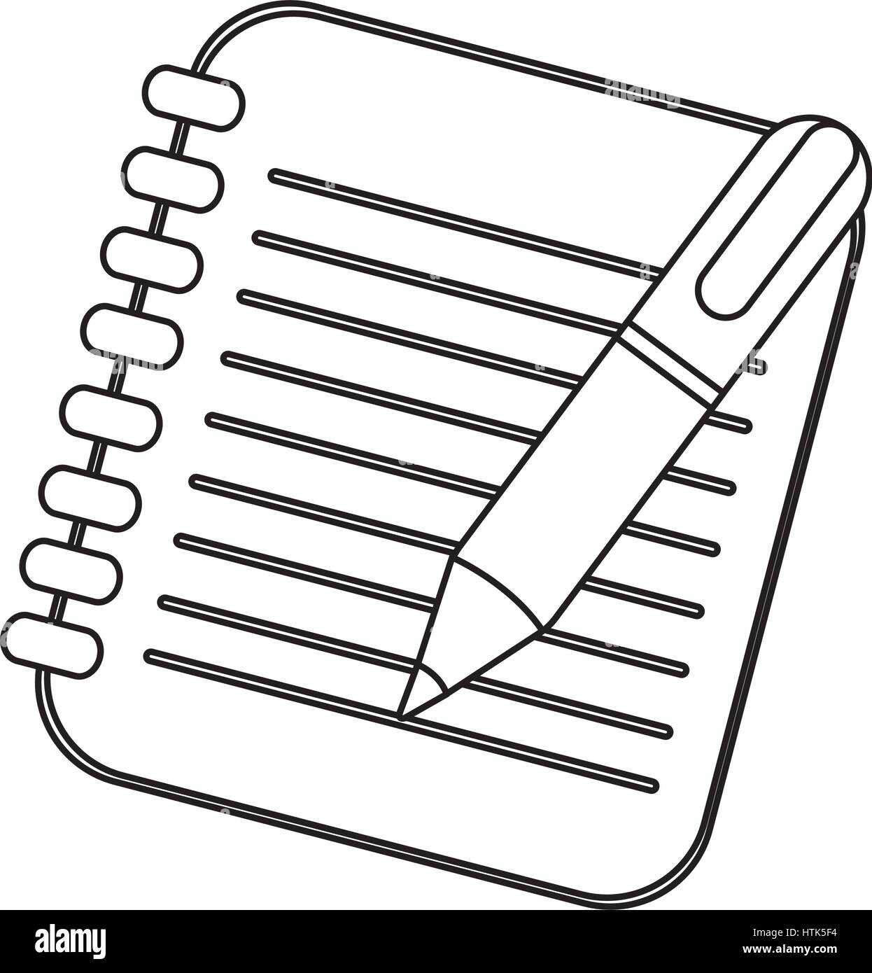 Book Laptop Pen Notepad Stock Vector Images Alamy 