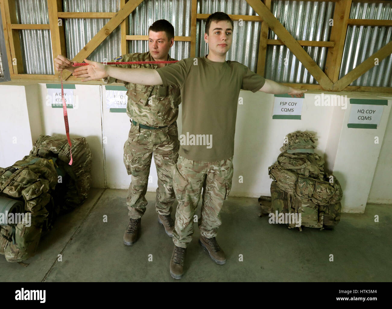 Fusilier Sean Wiseman from the Royal Highland Fusiliers, 2nd Battalion ...