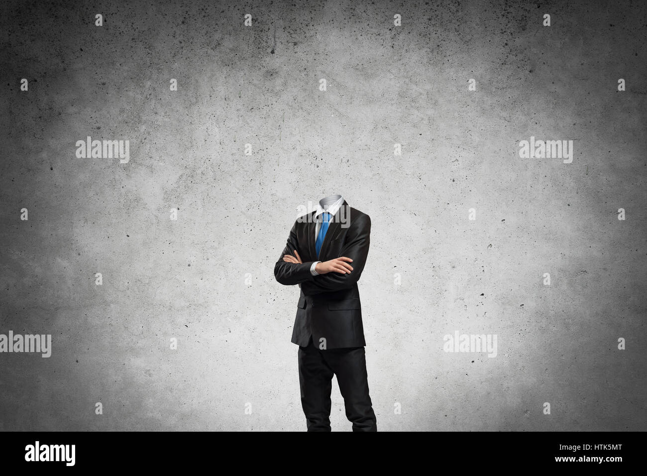 Businessman without head Stock Photo - Alamy