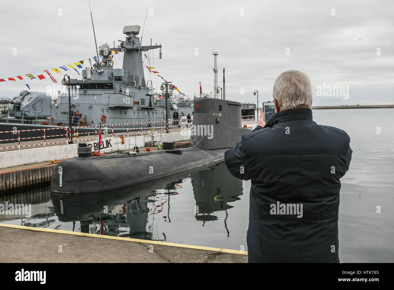 Gdynia, Poland. 12th Mar, 2017. Polish Navy vessels ORP Bielik and ORP ...