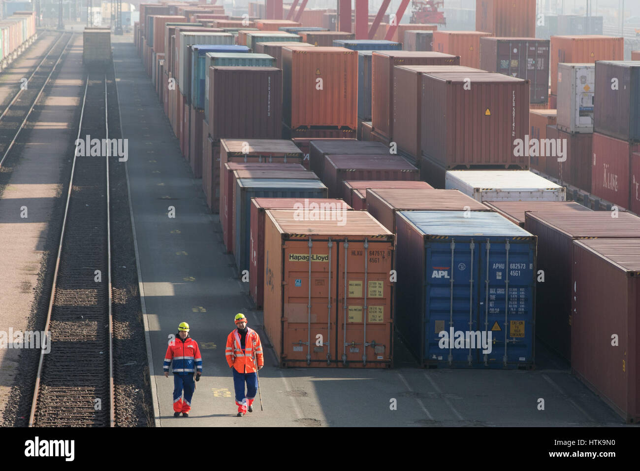 Hamburg, Germany. 15th Feb, 2017. German logistics company Eurokombi ...