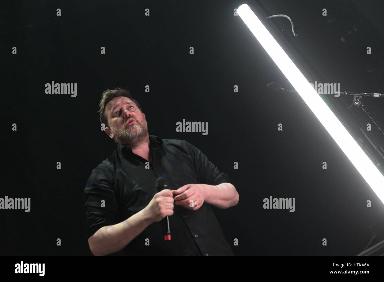 Edinburgh, UK. 12th Mar, 2017. Singer Guy Garvey of English band Elbow ...