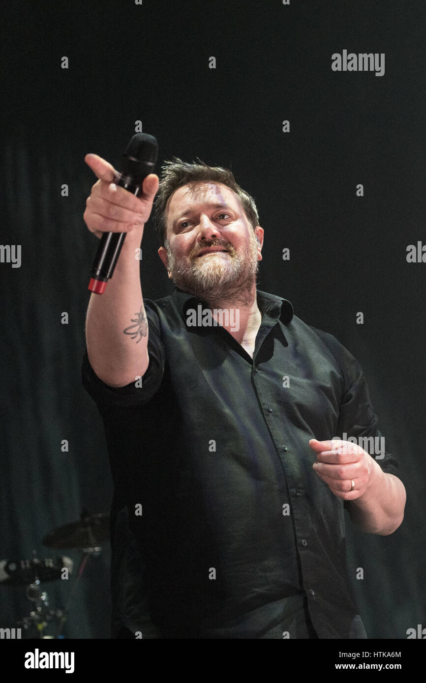 Edinburgh, UK. 12th Mar, 2017. Singer Guy Garvey of English band Elbow ...