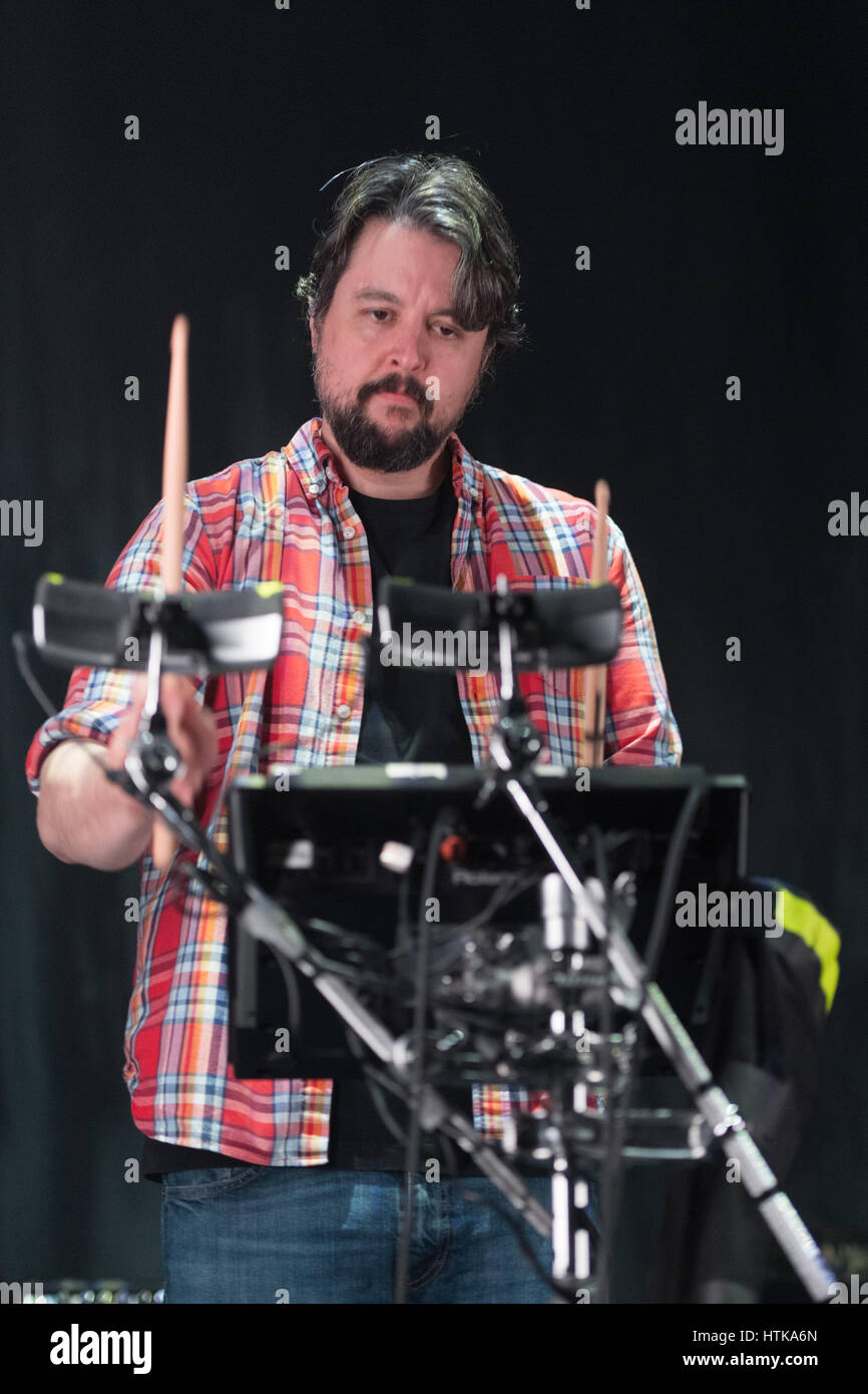 Edinburgh, UK. 12th Mar, 2017. Musician Craig Potter of English band ...