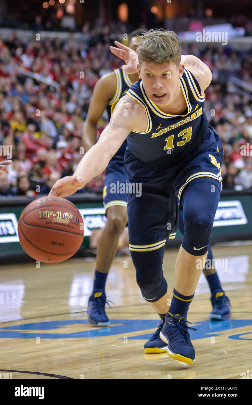 Washington, DC, USA. 12th Mar, 2017. Michigan Forward MORITZ WAGNER (13 ...