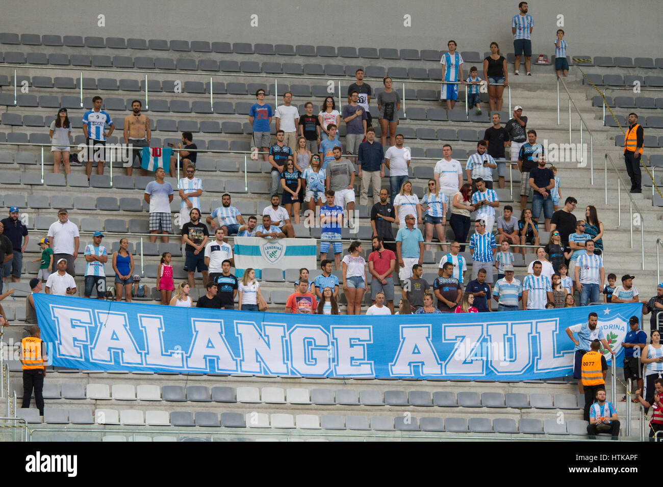 Curitiba, Brazil. 12th Mar, 2017. Fans of Londrina in the Arena da ...