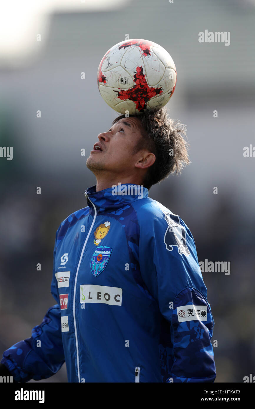 The First Half. 12th Mar, 2017. Kazuyoshi Miura (Yokohama FC), March 12 ...