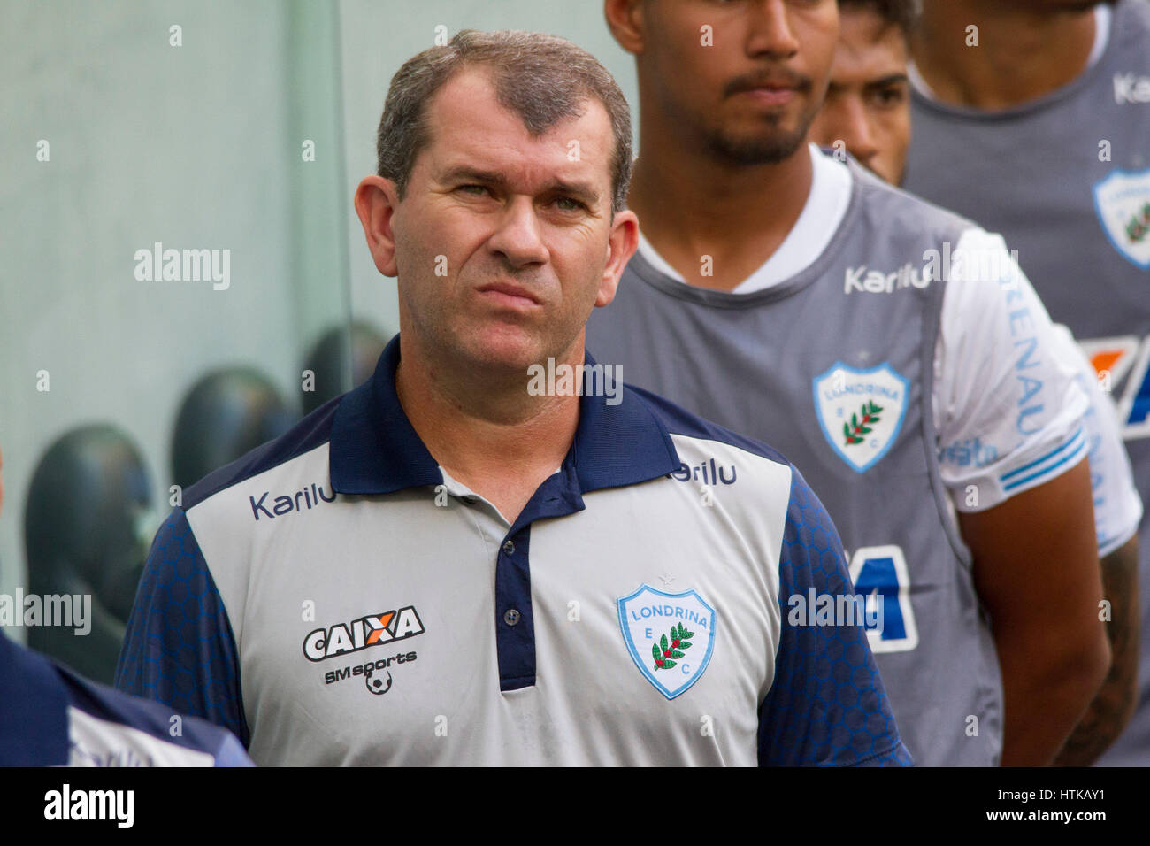 Curitiba, Brazil. 12th Mar, 2017. Londrina coach Claudio Tencati for ...