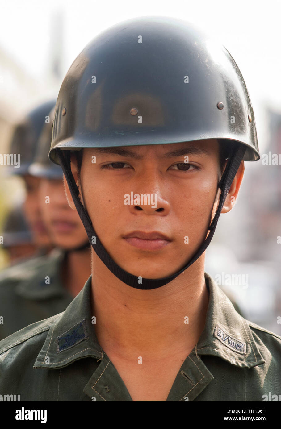 Bangkok, Thailand. 14th Nov, 2006. Portrait of a soldier of the Royal ...