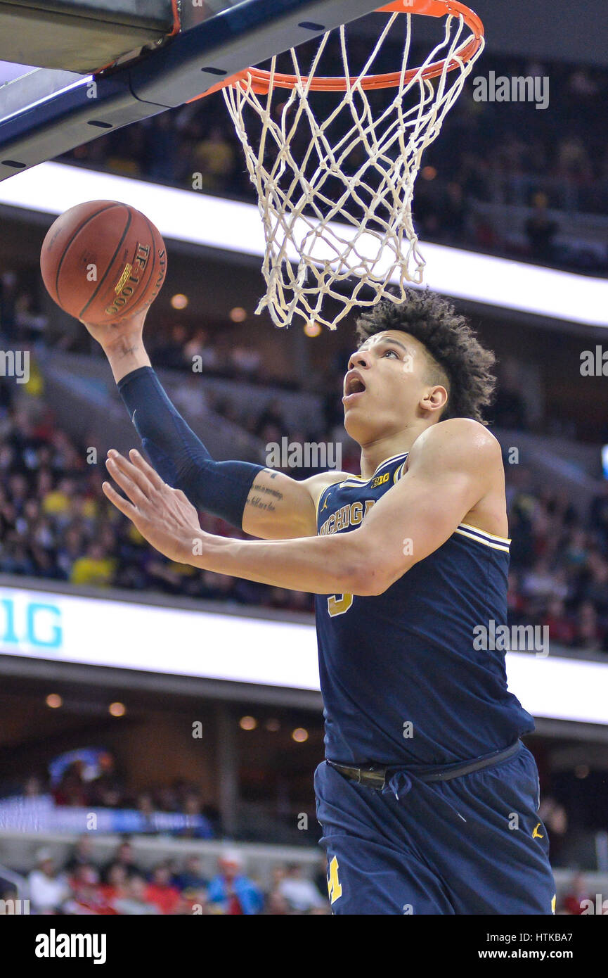 Washington, DC, USA. 12th Mar, 2017. Michigan Forward DJ WILSON (5 ...