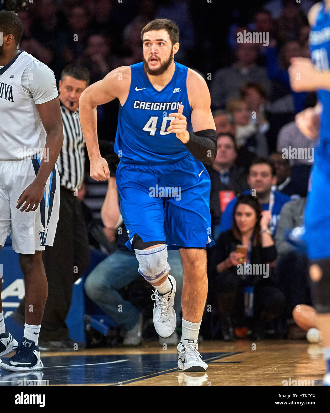 New York, New York, USA. 11th Mar, 2017. Creighton's center Zach Hanson ...