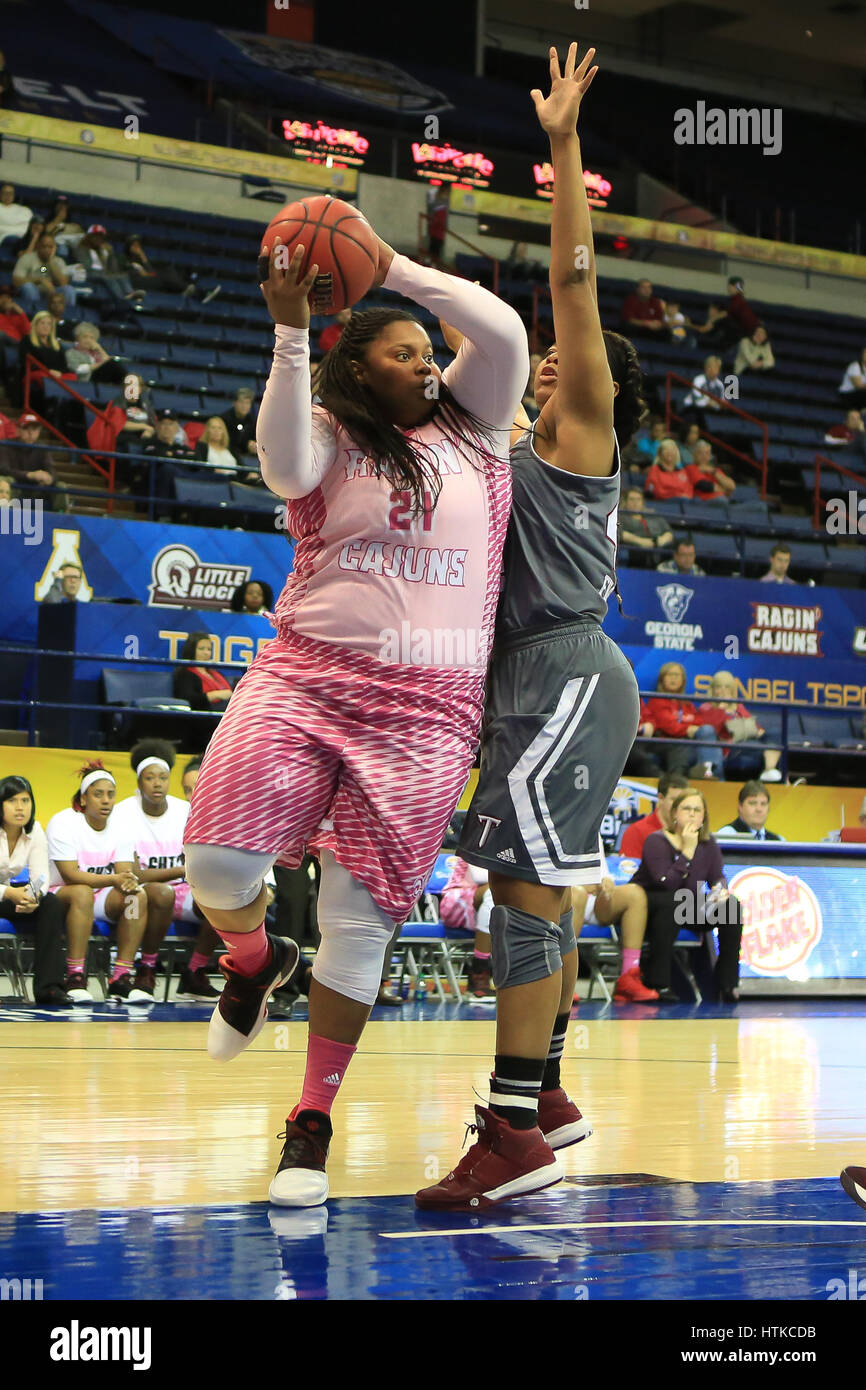 March 12, 2017 - Louisiana Lafayette Ragin' Cajuns forward Nekia Jones ...