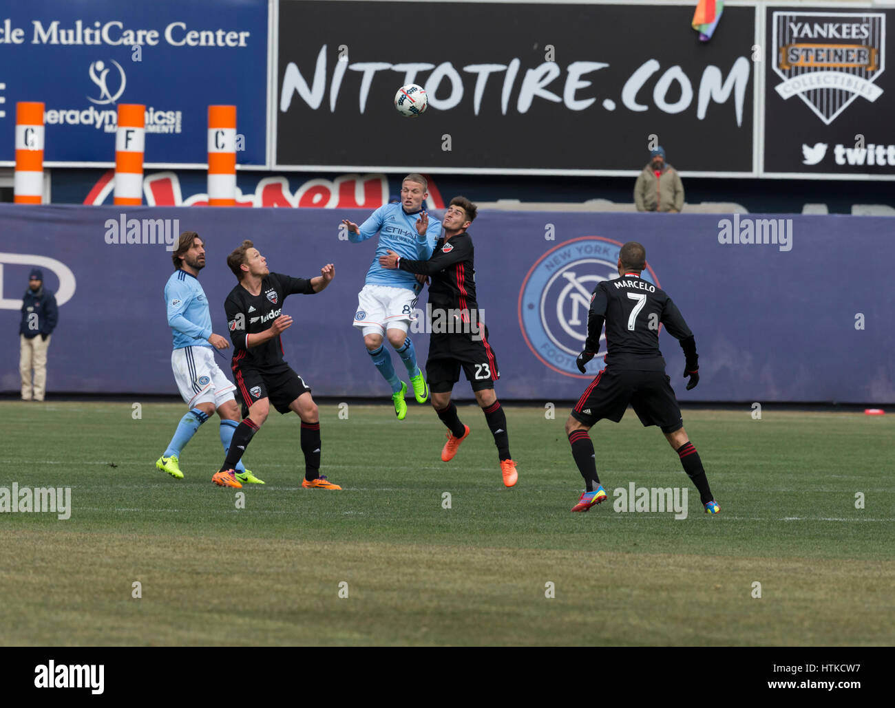New York, United States. 12th Mar, 2017. Alexander Ring (8) of NYCFC ...