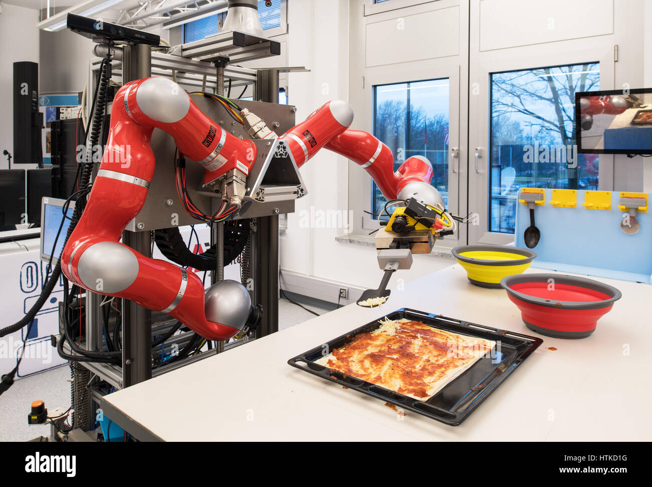 Bremen, Germany. 8th Mar, 2017. A robot of the research institute ...