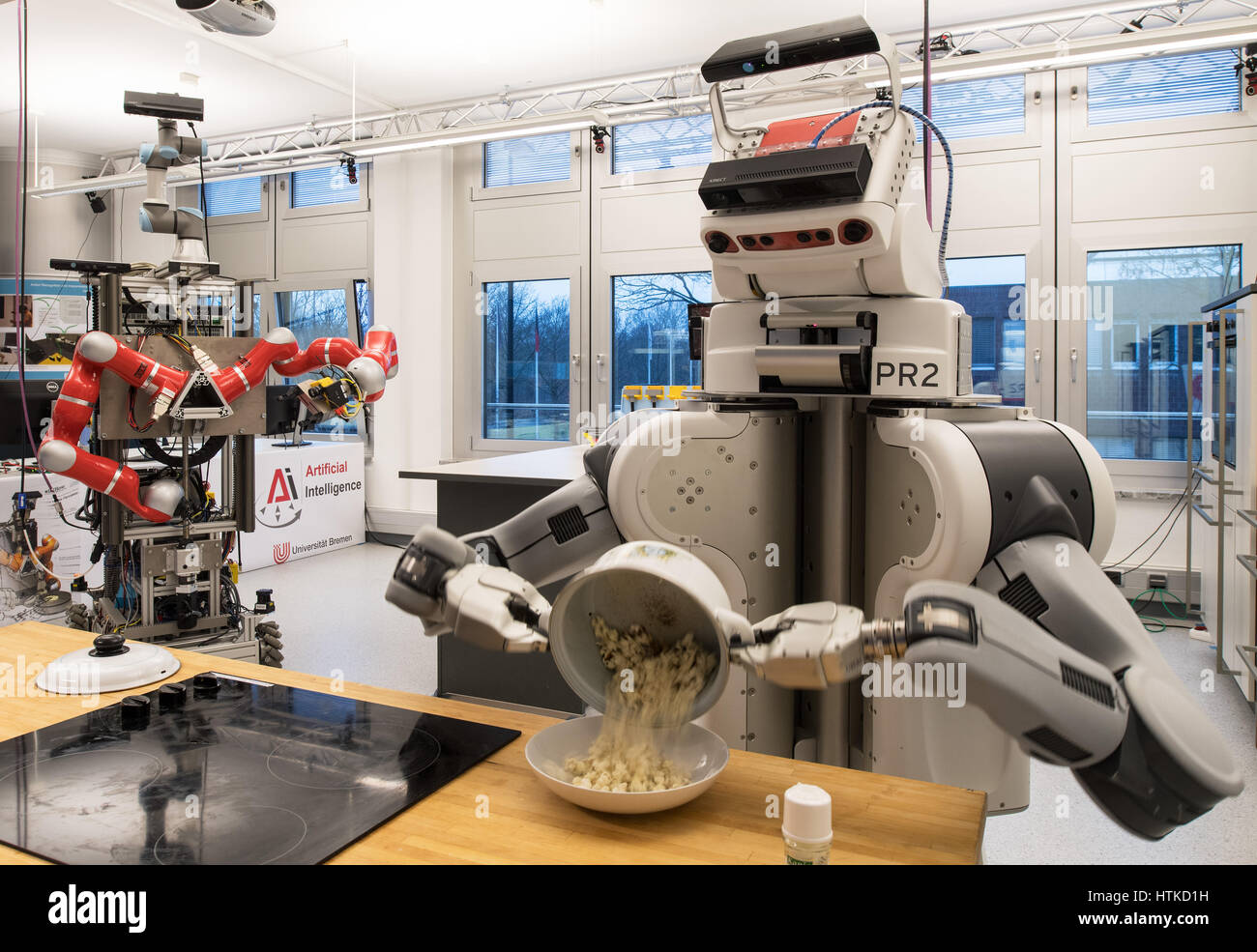 Bremen, Germany. 8th Mar, 2017. A robot of the research institute ...