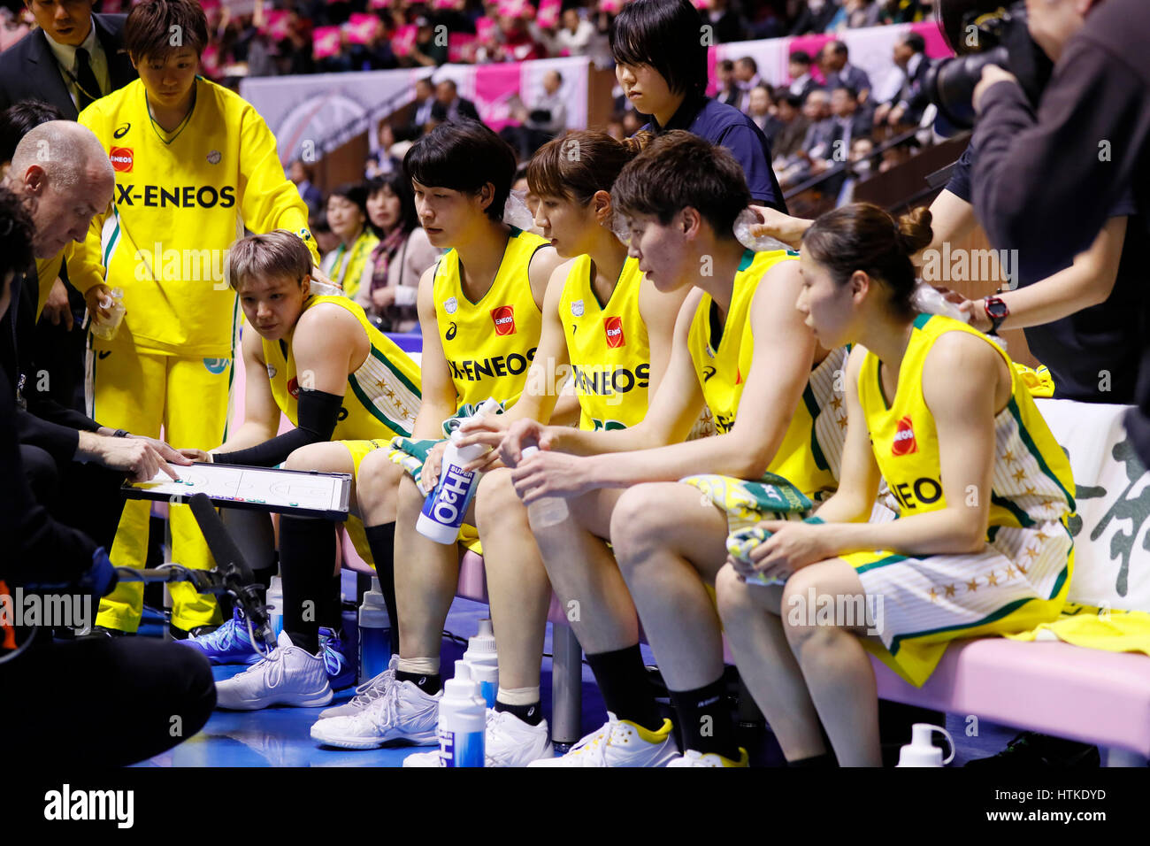 nd Yoyogi Gymnasium, Tokyo, Japan. 12th Mar, 2017. JX-ENEOSJX-ENEOS Sunflowers team group, MARCH ...
