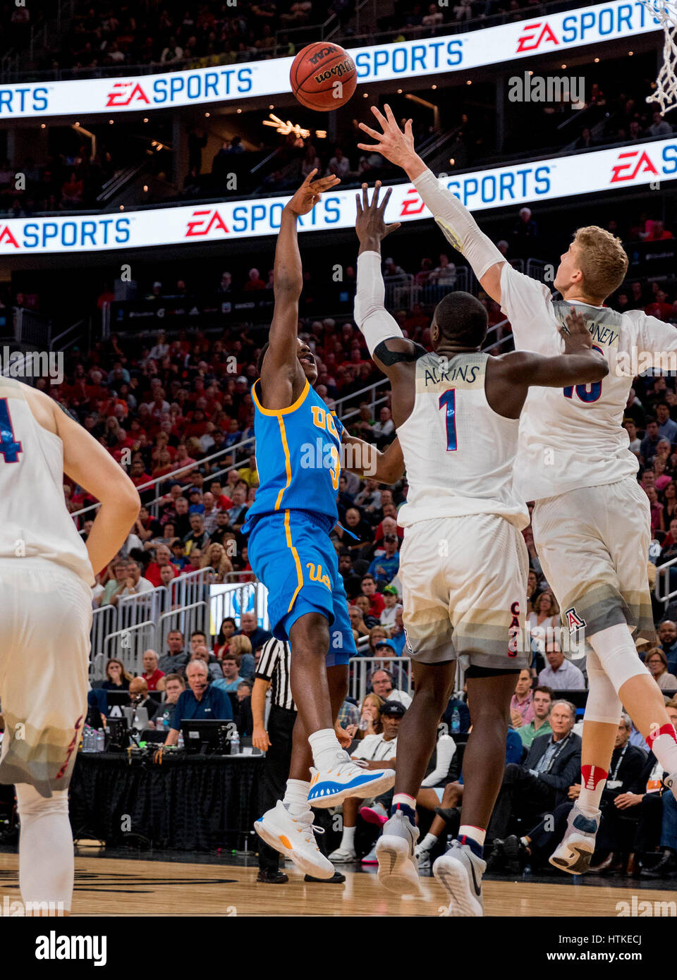 Las Vegas, NV, USA. 10th Mar, 2017. UCLA guard (8) Aaron Holiday puts ...