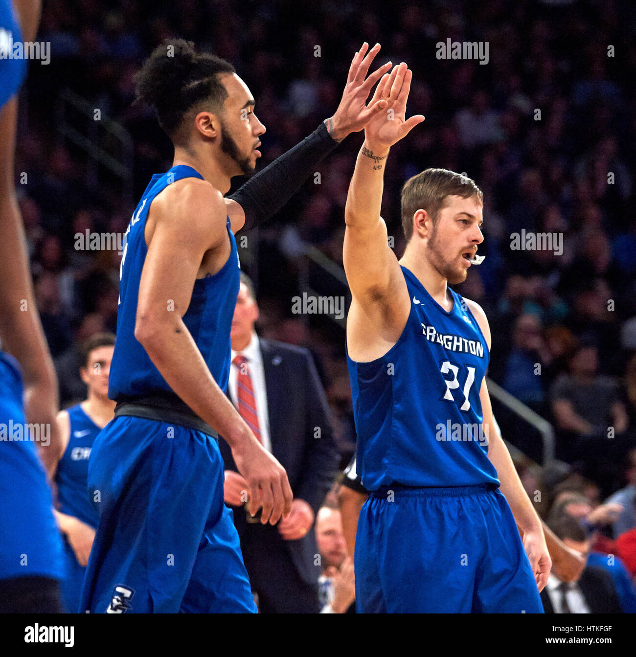 New York, New York, USA. 11th Mar, 2017. Creighton's guards Ronnie ...