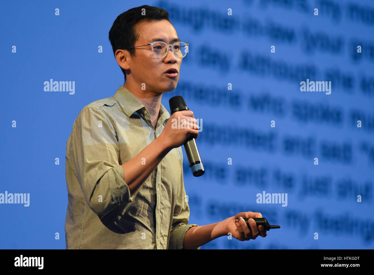 Ji Lee presents his father, Chan Jae Lee project, during first day of ...