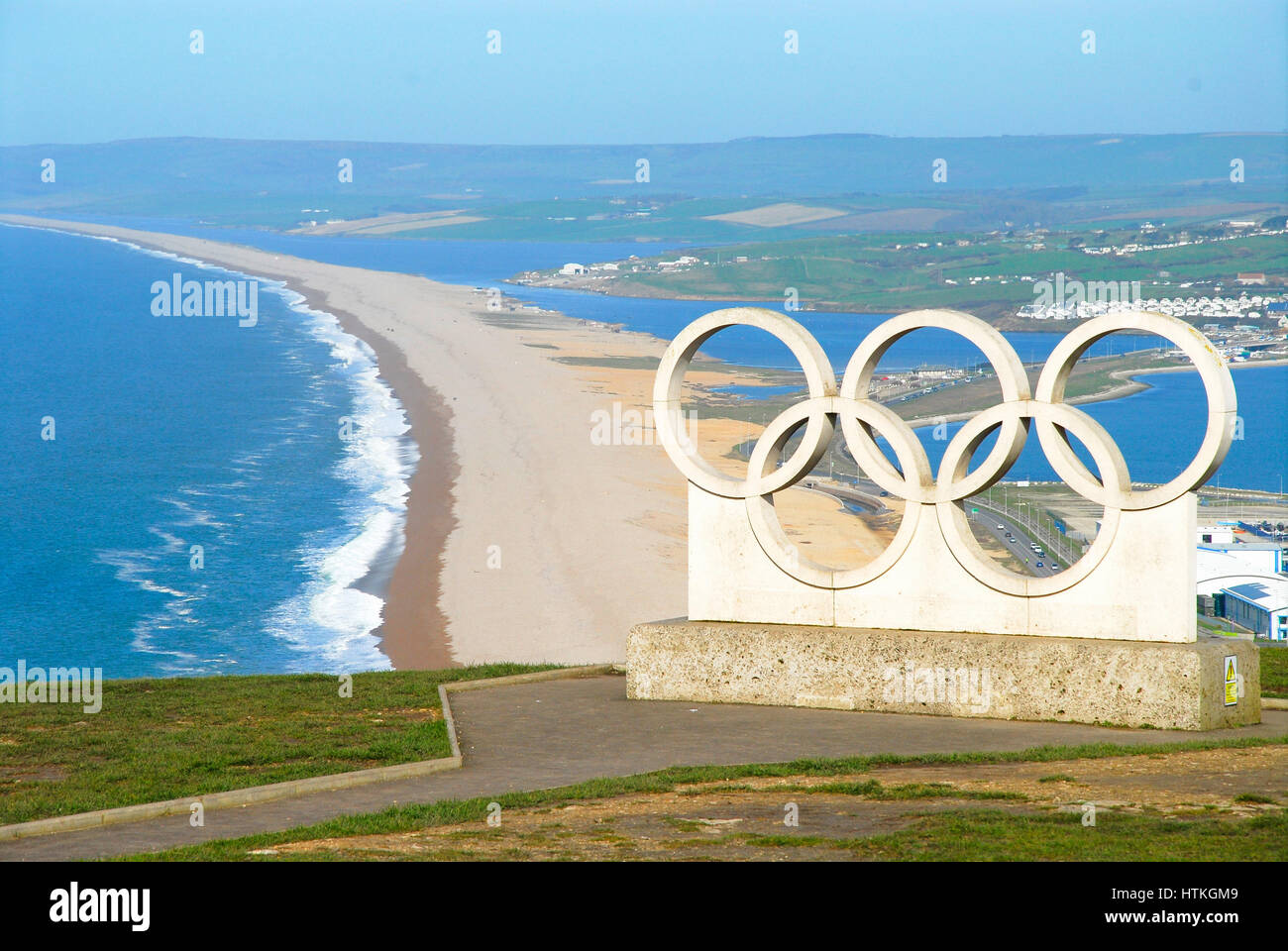 Weymouth portland olympic rings hi-res stock photography and images - Alamy