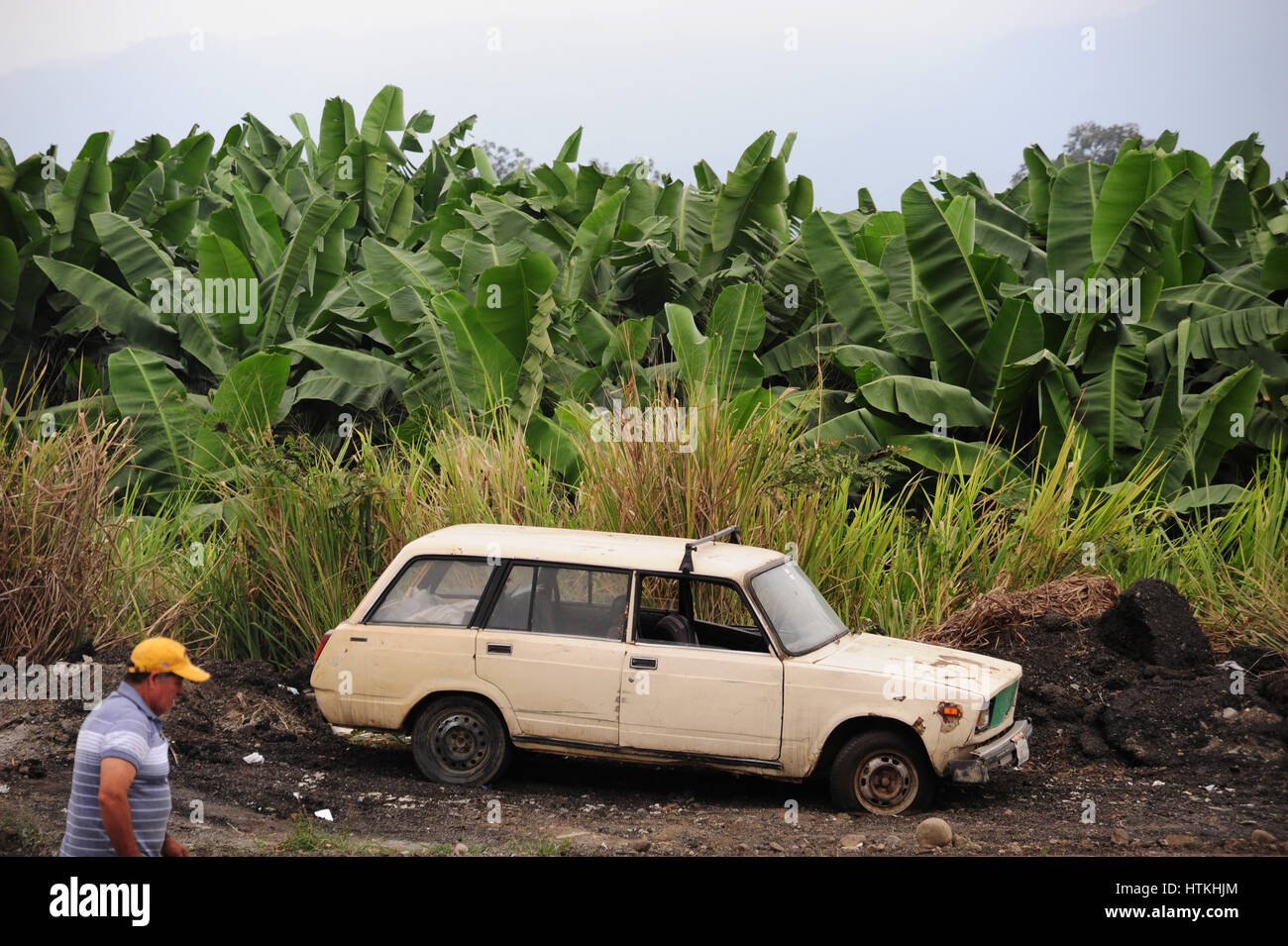A Lada passenger car (manufactured in the former Soviet Union) in front ...
